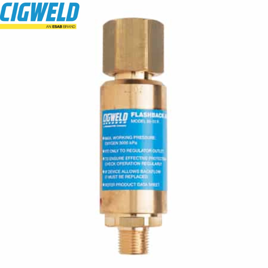 308859 Cigweld Comet 85-10R Flashback Arrestor Oxygen Regulator Mounted ...