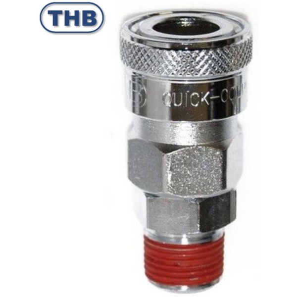 NC20SM THB 20SM 1/4″ Male Thread Socket Coupler – Collins Tools & Welding