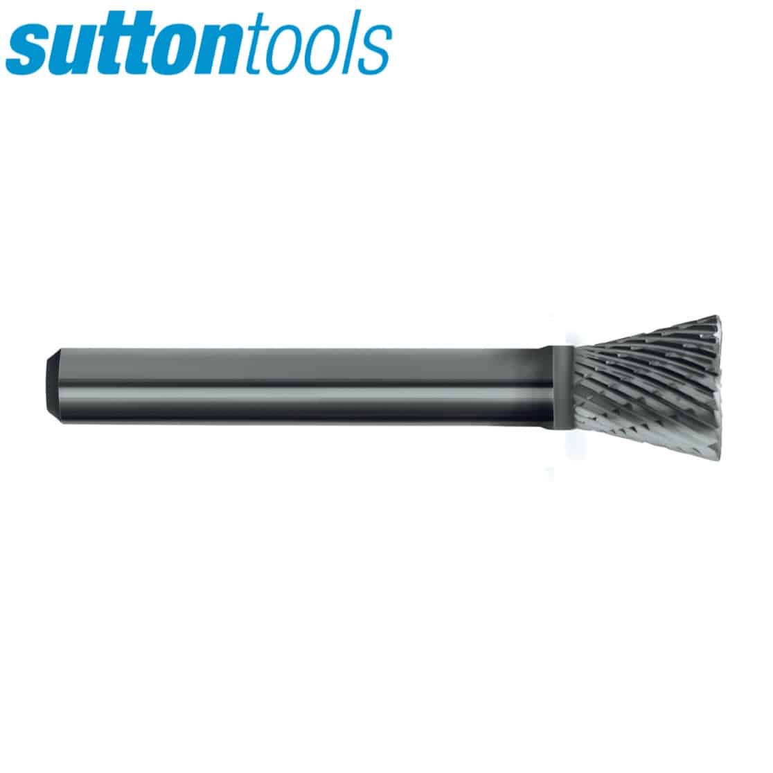 B209SN100 Sutton Double Cut Carbide Burrs Inverted Cone Shape VHM 1/4 ...