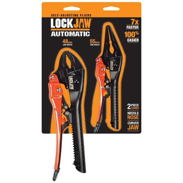 L2920002 Lockjaw Self Adjusting Plier Set Automatic Curved/Needle Nose ...