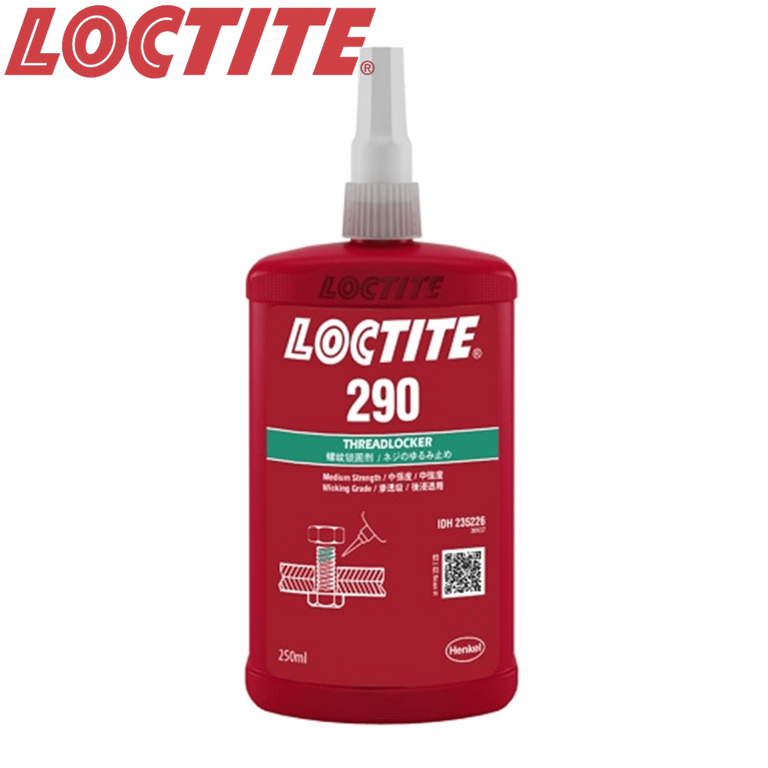 LOC50ML290 Loctite 290 Threadlocker Green Medium-High Strength / Select ...