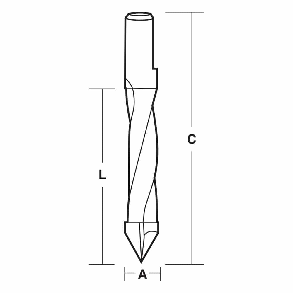 D802 Carbitool Through Boring Drill Bit – Left Hand Carbide Tipped ...