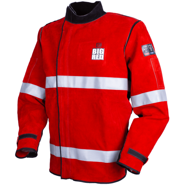 BRWJT1 Elliotts Big Red® Leather Welders Jacket with FR Reflective Trim ...