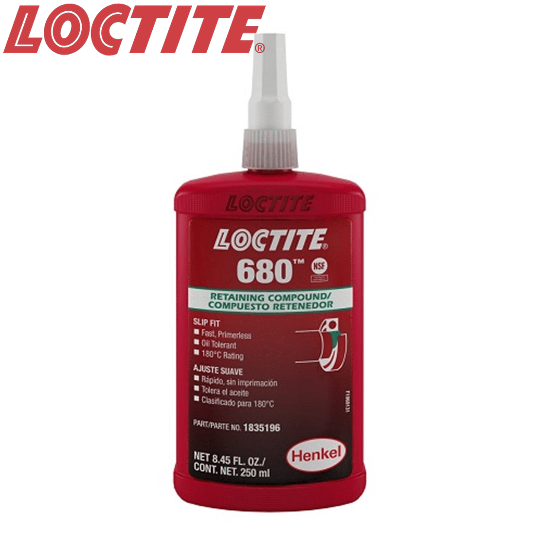 LOC50ML680 Loctite 680 High Strength Retaining Compound Cylindrical ...