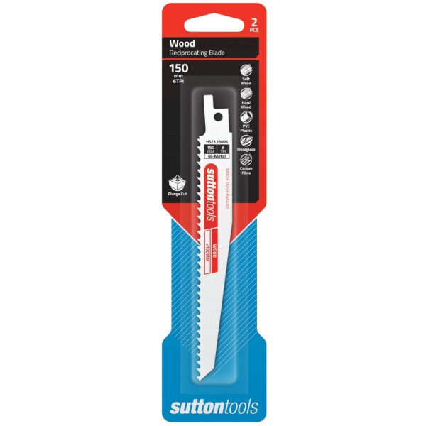 H523 Sutton Wood Reciprocating Blades Bi Metal – Fast Plunge Cut 2Pk ...
