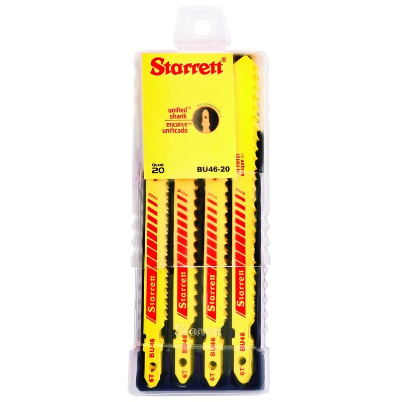 BU46 Starrett Wood Cutting Jigsaw Blades 100 x 9.5 x 1.0 TPI 6 / Select ...