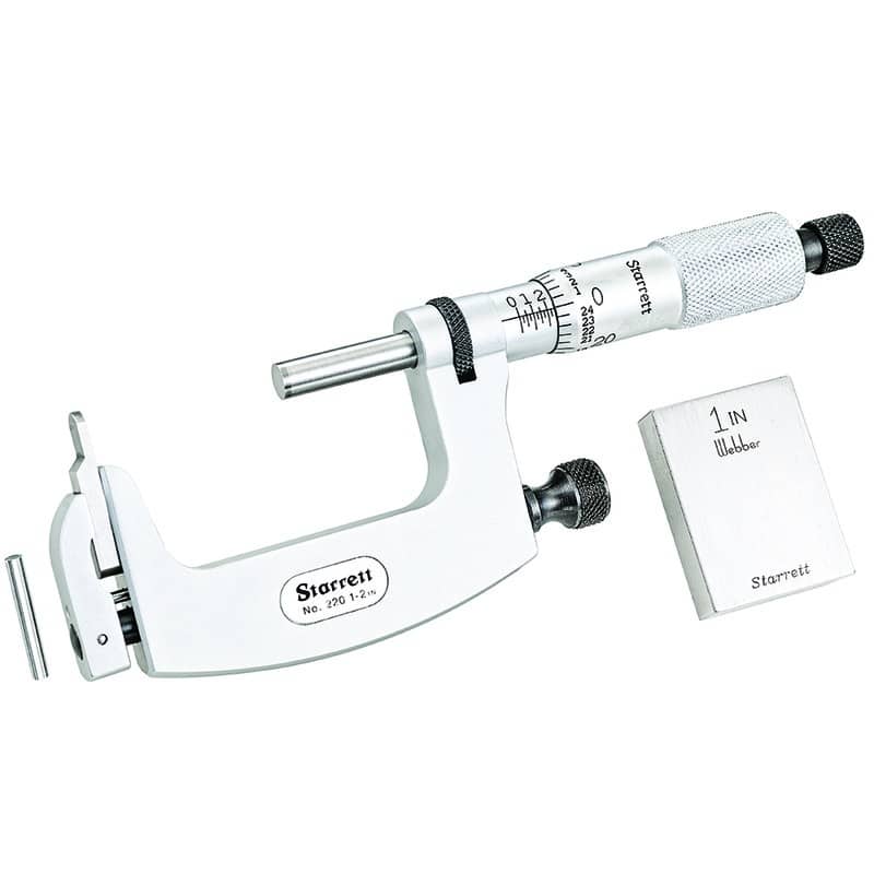 220XRL-2 Starrett Mul-T-Anvil Micrometer / Range 0-2″ – Collins Tools ...