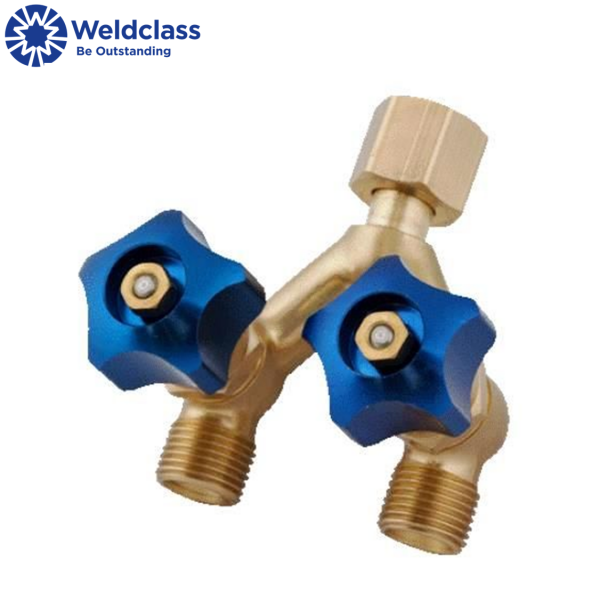 P4-HFYVRH Weldclass Y-Piece with Valves RH for Oxy, Argon, CO2 ...