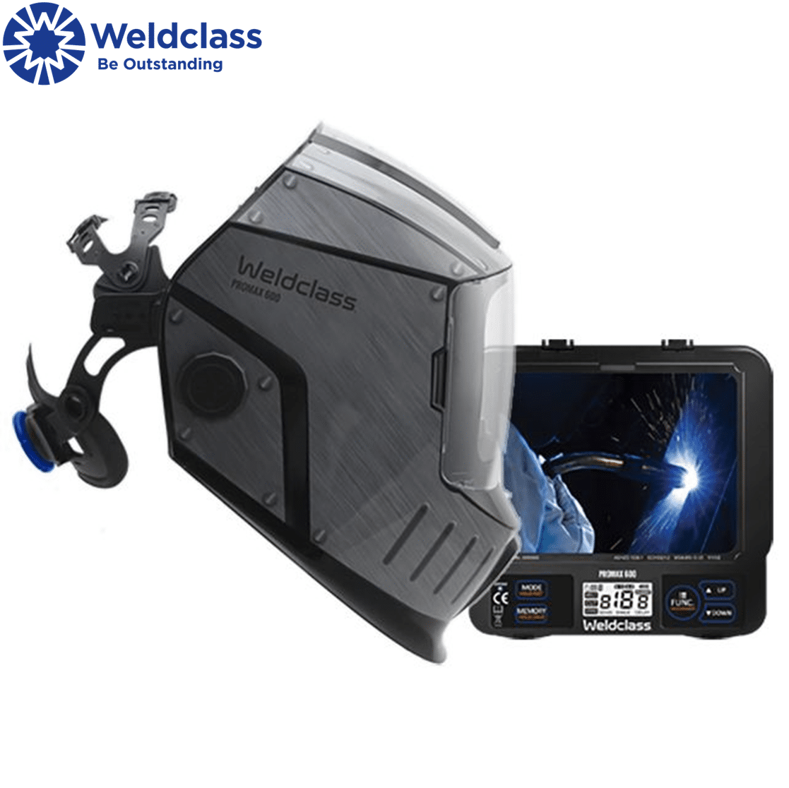 WC-05340 Weldclass Promax 600 Armour Graphic Digital Welding Helmet ...