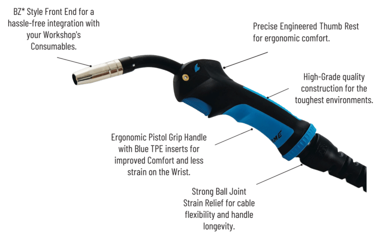 BZ36E Cigweld Binzel Compatible Flame Series MIG Gun / Select – Collins ...