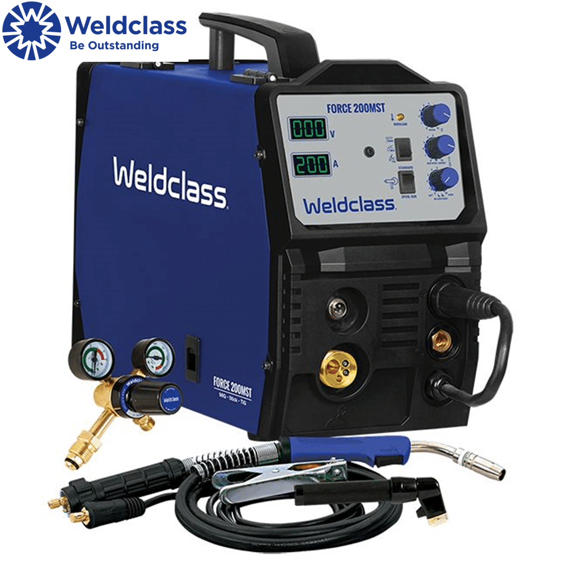 WF-06129 Weldclass FORCE 200MST Multi Function Welder – MIG/TIG/Stick – Collins Tools & Welding