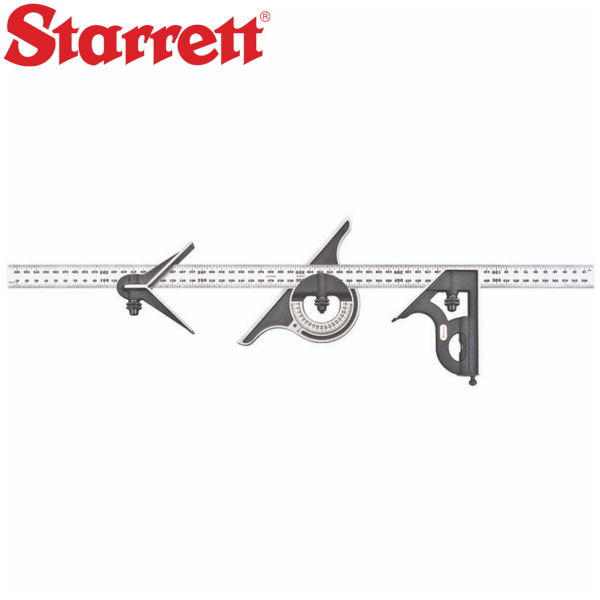 9M-600 Starrett Combination Set with Square, Center & Non-Reversible ...