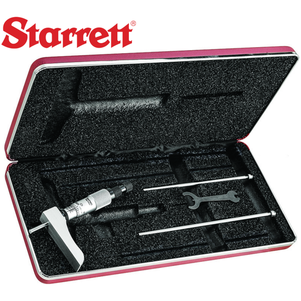 443Z-3RL Starrett Depth Micrometer 0-3″ Range .001″ Grad 3 Rods – Collins Tools & Welding
