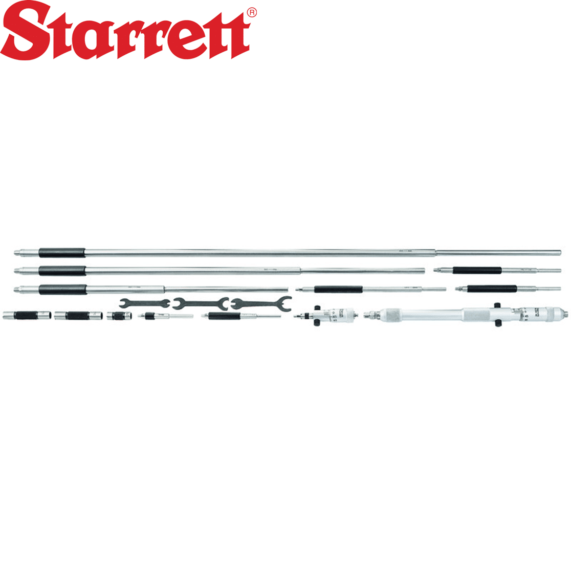 124MDZ Starrett Inside Micrometer Set Solid Rods / Range 50-800mm ...