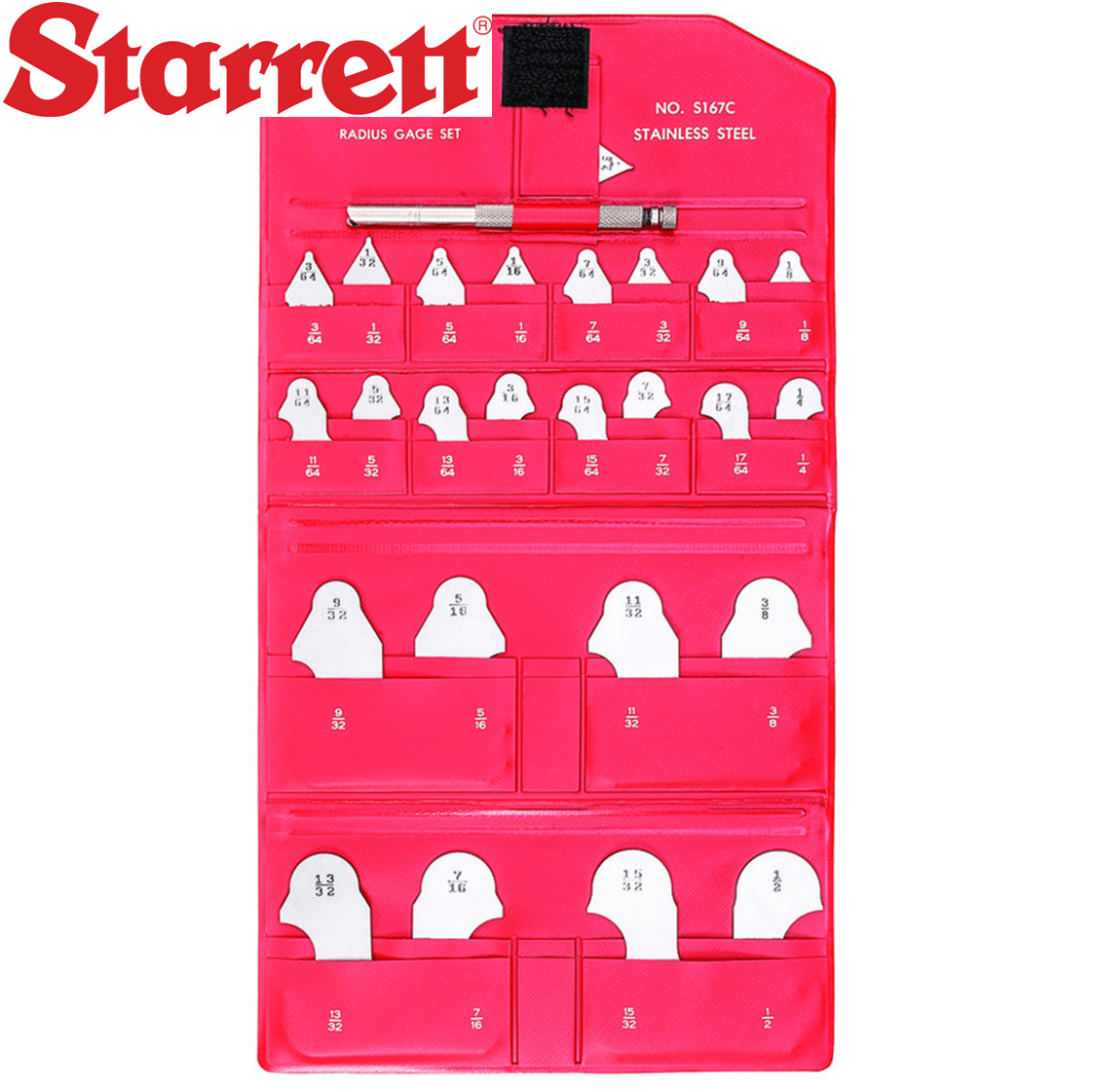 S167CHZ Starrett Radius Gage Set – Inch – Collins Tools & Welding