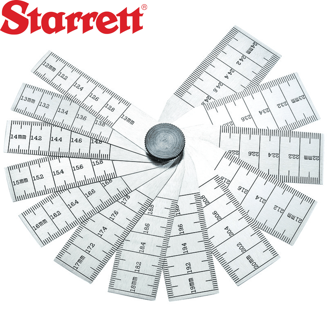 269MB Starrett Taper Gauge Metric / Range: 12-25mm – Collins Tools ...