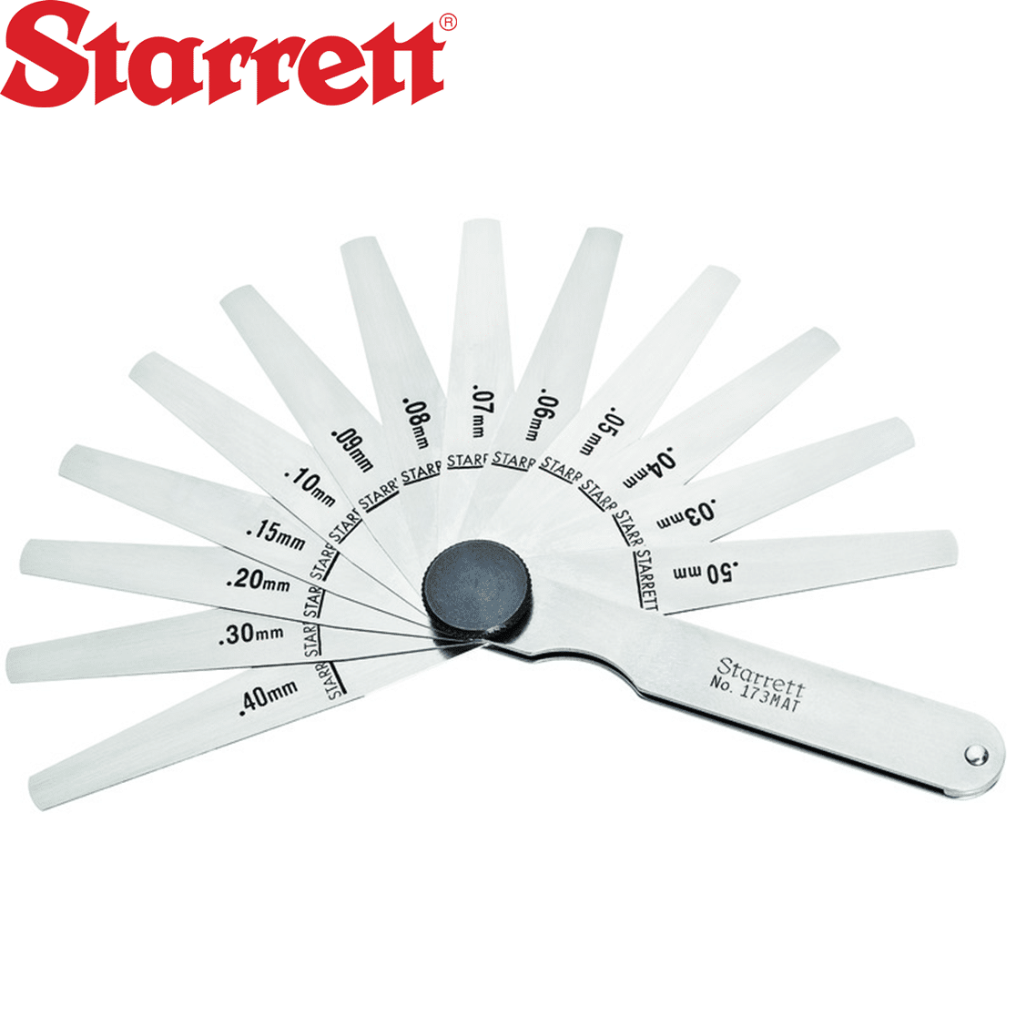 173MAT Starrett Thickness Gauge Metric / Range: 0.03mm-0.50mm – Collins ...