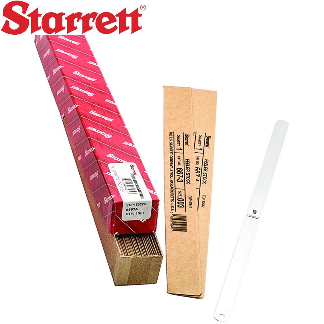 S667A Starrett Thickness Gage or Feeler Stock Assortment (1/2″ x 12 ...