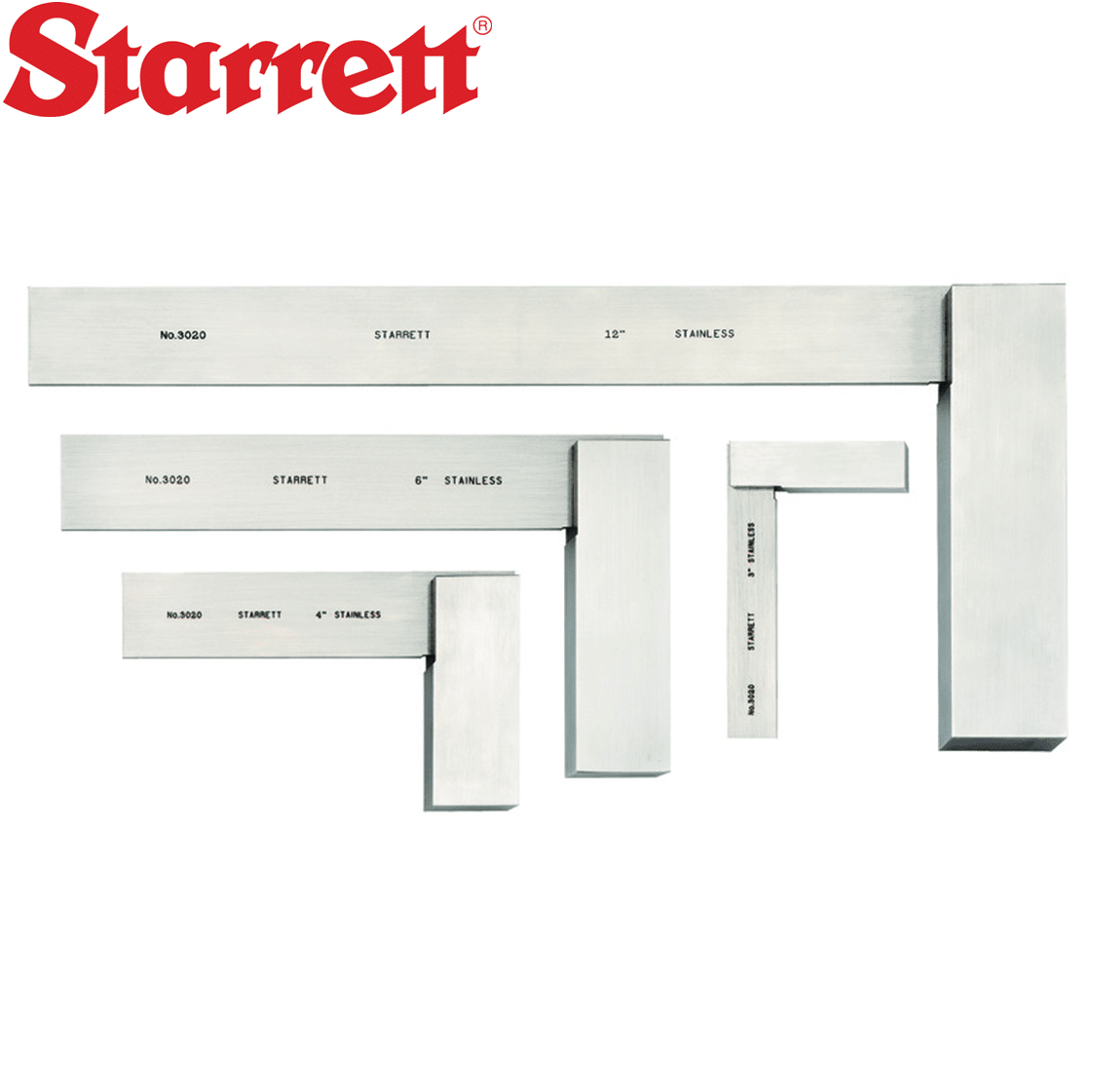 S3020Z Starrett Toolmakers Grade Stainless Steel Square 75mm – 300mm ...