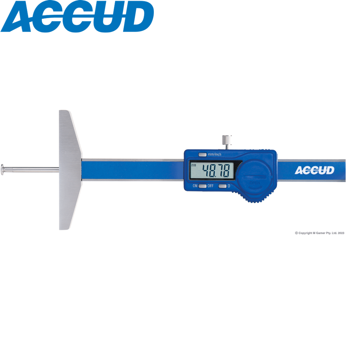 AC-193-006-11 Accud Digital Depth Caliper with Round Depth Bar 150mm ...