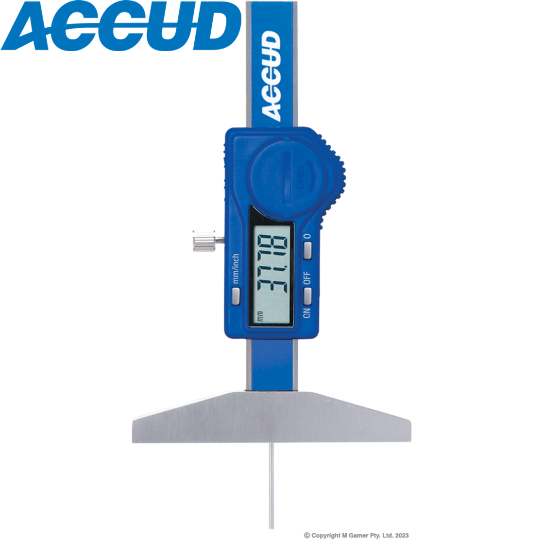 AC-194 Accud Digital Depth Caliper With Round Depth Bar / Select ...