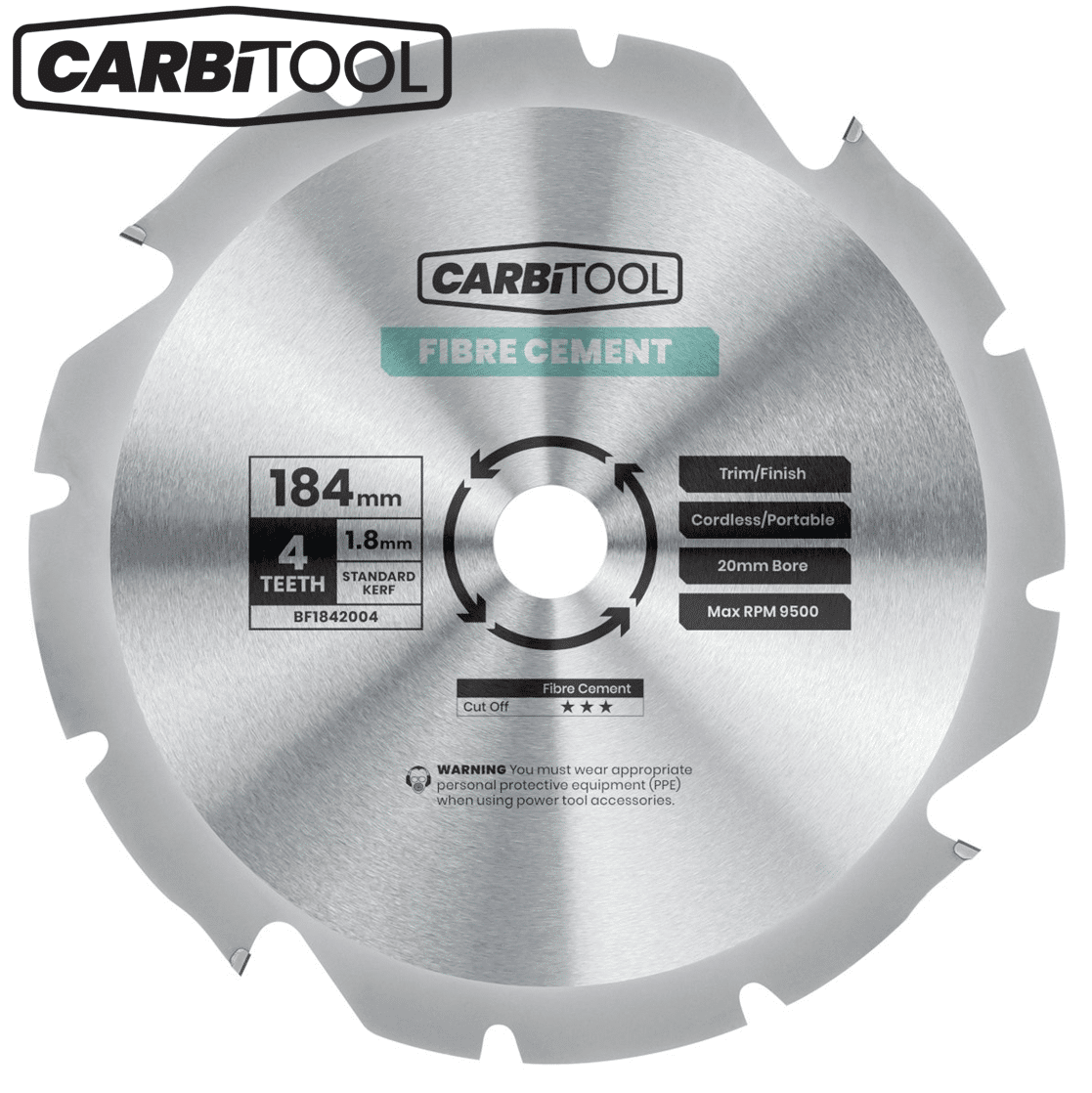 BF1842004 Carbitool Circular Saw Blade Fibre Cement Standard Kerf PCD ...