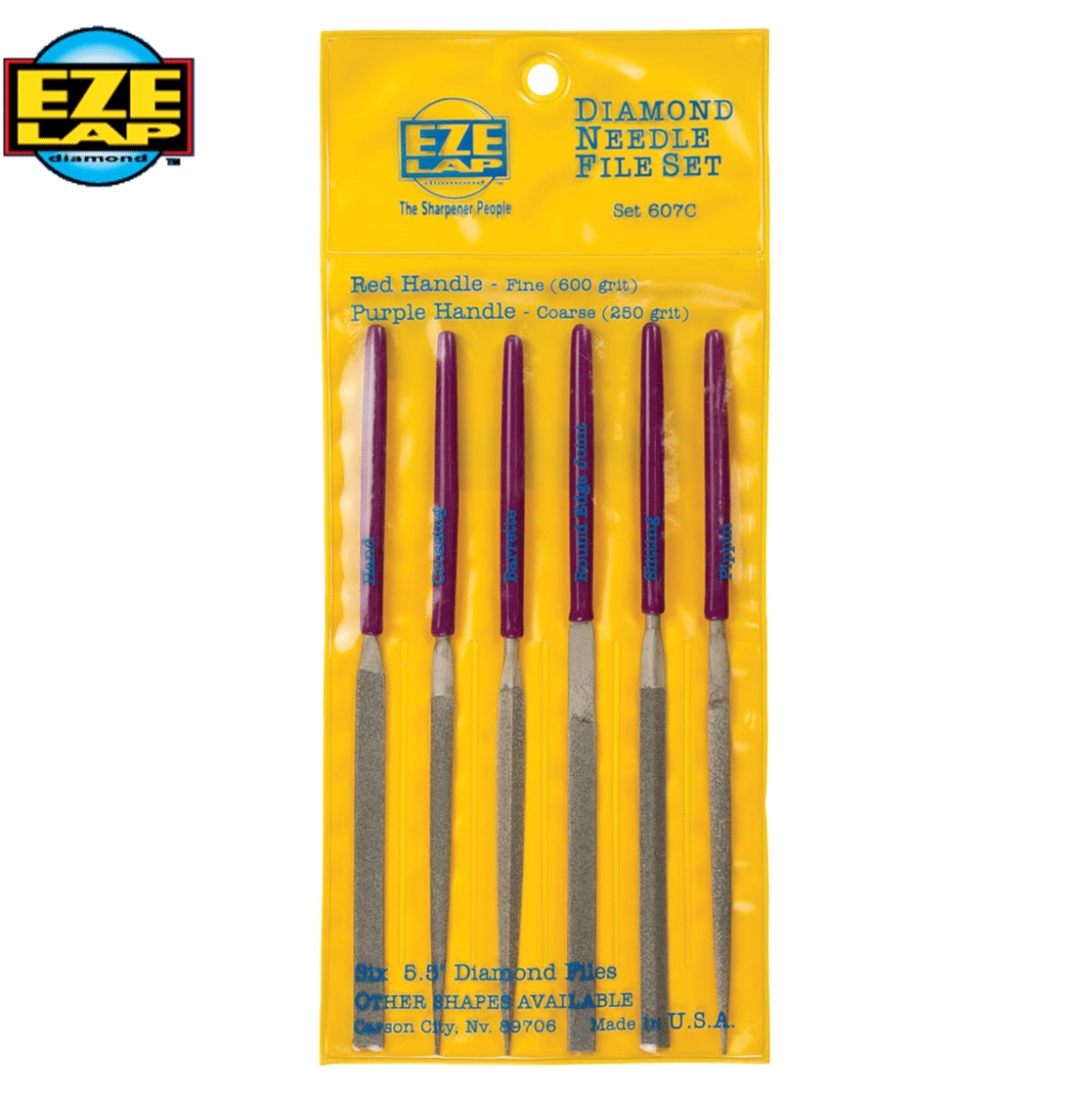 607F Eze Lap Diamond Needle File Set 14cm Long 6 Pce / Select Fine or ...