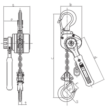 LBM1515 Sunny Lifting Mini Lever Block Aluminium 1.5t capacity / 1.5Mtr ...
