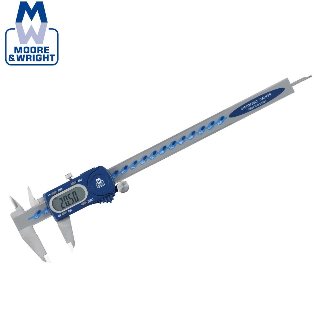 MW-110 Moore & Wright Digital Workshop Caliper 110-DBL Series / Select ...